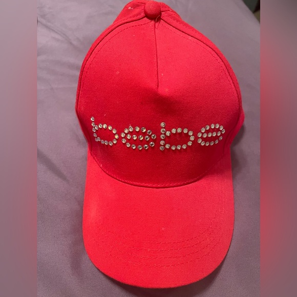 bebe | Accessories | Red Bebe Rhinestone Logo | Poshmark